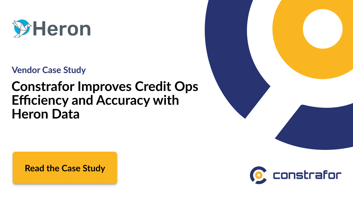 Constrafor Improves Credit Ops Efficiency and Accuracy with Heron Data